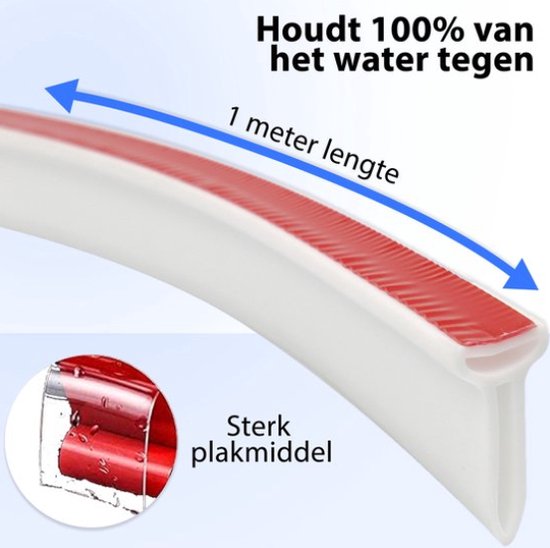 Zelfklevende Water Stopper voor Douche en Wasbak – Flexibele Anti Water ...