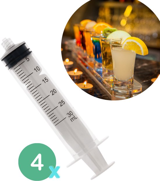 Spuiten - 4 stuks - 30ml - Drank Spuit - Spuit - Injectie spuit ...