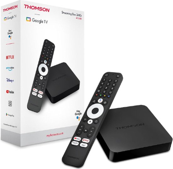 Thomson® Streaming Box - Googlecast Chromecast 4K - Chromecast Voor TV ...