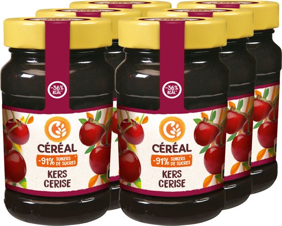 Céréal Jam Kers - 6 x 270 gr - Voordeelverpakking | bol