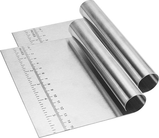 Graplan 2 stuks RVS Bench Deegschraper Chopper Deegsnijder Schraper ...