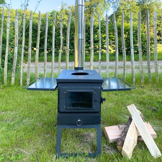 ASH Camping Houtkachel Grill3 - veranda kachel compleet - draagbaar ...