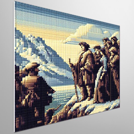 Pixel art relief schilderij | Reliëf pixelkunst: een geavanceerd spel ...