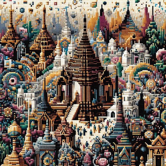 Pixel art relief schilderij | De betoverende schoonheid van pixelkunst ...