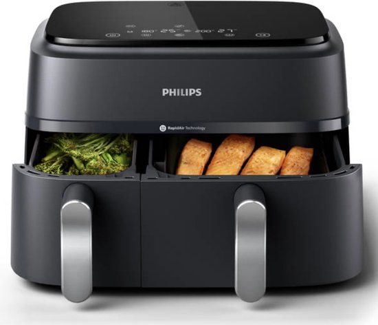 Philips NA351/00 Airfryer Dual Basket XXL - Philips - Kunststof ...