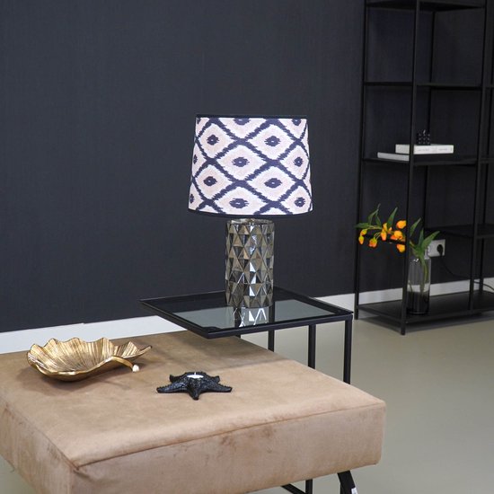 Housevitamin Tafellamp - Glazen Lamp-Smokey- 12x12x20cm | bol