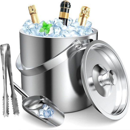 IJsblokjeshouder van roestvrij staal 16 liter dubbelwandig design ...