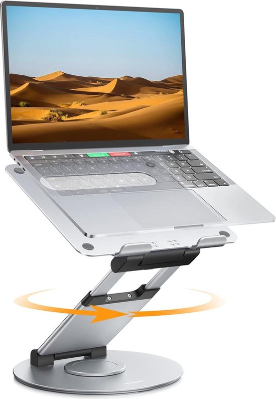 Laptop standaard — Ergonomische uittrekbare laptopstandaard met 360 ...