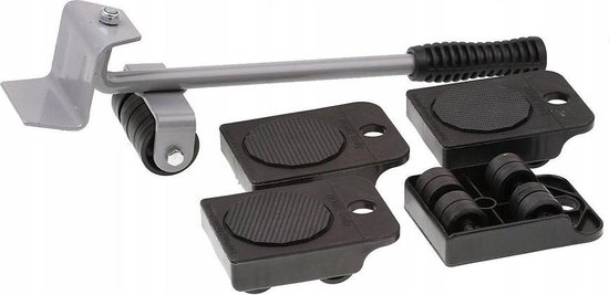 Meubelroller met hefboom - 150kg - 5 delig | bol