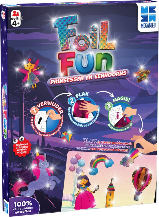 Megableu Foil Fun: Prinsessen en Eenhoorns - Creatief Knutselspel voor ...