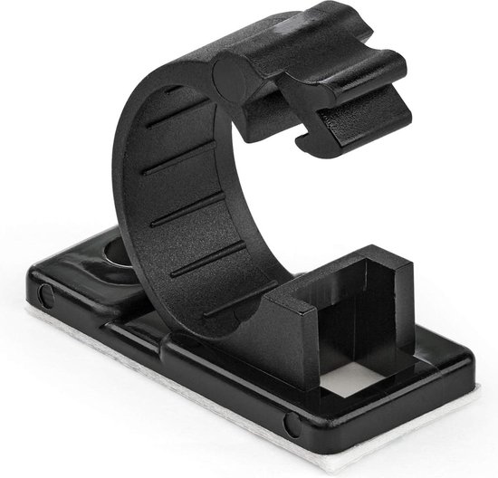 100 Black Adhesive Cable Management Clips - Network Ethernet - Office ...