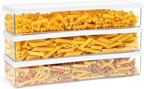 Plastic Food Storage Containers with Lids - 3 Pack - 1100ml/37oz ...