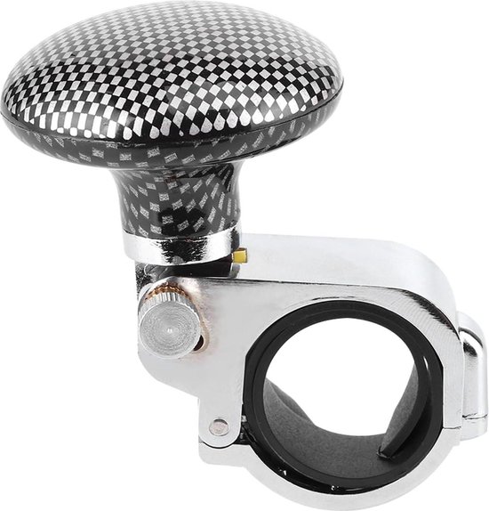 Universal Carbon Fiber Car Steering Knob - Rotary Steering Wheel Aid ...