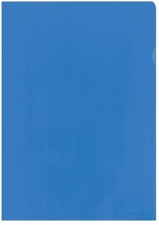20x stuks documenten Insteekmapjes - blauw - A4 formaat - 21 x 30 cm ...