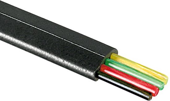 Telefoonkabel 4-aderig op rol - CU koper (AWG30) / zwart - 100 meter | bol