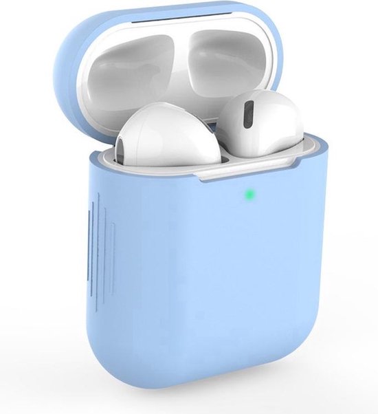 New Age Devi - Blauwe Siliconen Beschermhoes geschikt voor AirPods - Geschikt voor... | bol