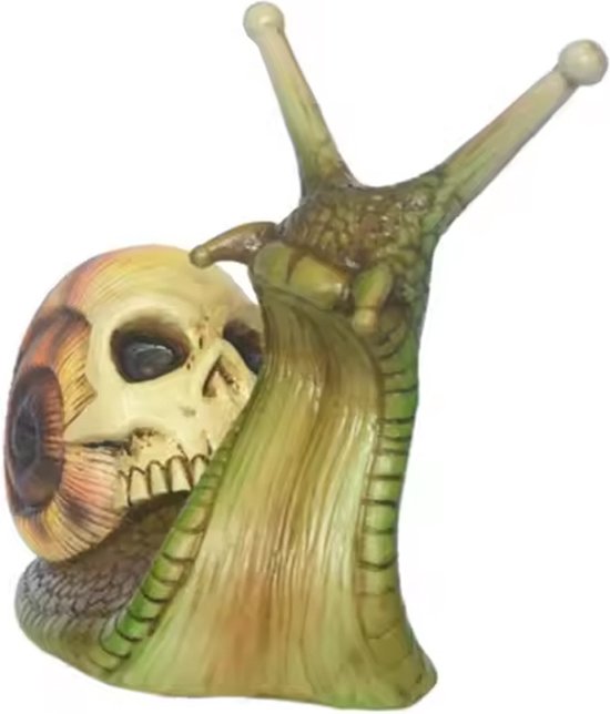 Slak met Doodshoofd Schelp - 13CM - Skull - Decoratief Beeld ...