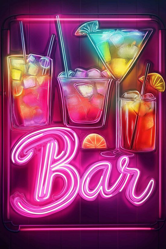 Bar Poster | Neon Poster | Cocktail Poster | Tekst Poster | Quote ...