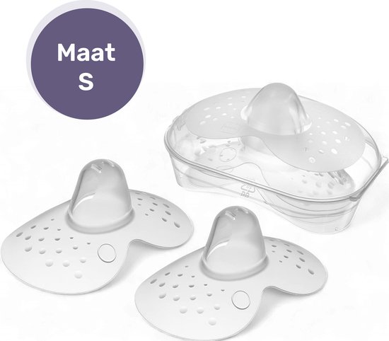 Organic Tepelhoedje voor borstvoeding - Maat S - BPA vrij - Tepel ...