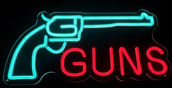 Ohno - Guns - LED Neon Sign | bol