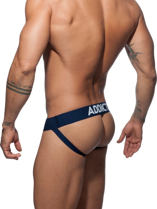 ADDICTED Push Up Mesh Jock Navy - MAAT L - Heren Ondergoed - Jockstrap voor Man -... | bol