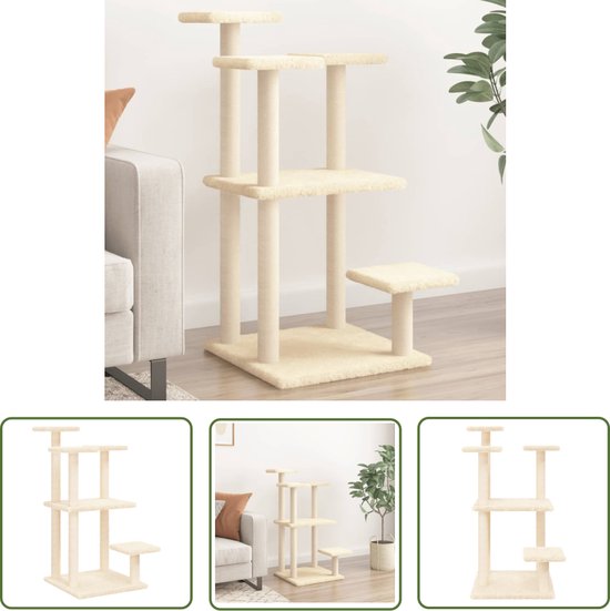 The Living Store Griffoir pour Chat - 57 x 61 x 98,5 cm - Griffoir en ...