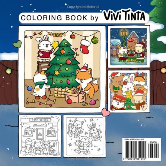 Fuzzy Hygge Christmas Vibes Coloring Book - Kleurboek voor volwassenen ...