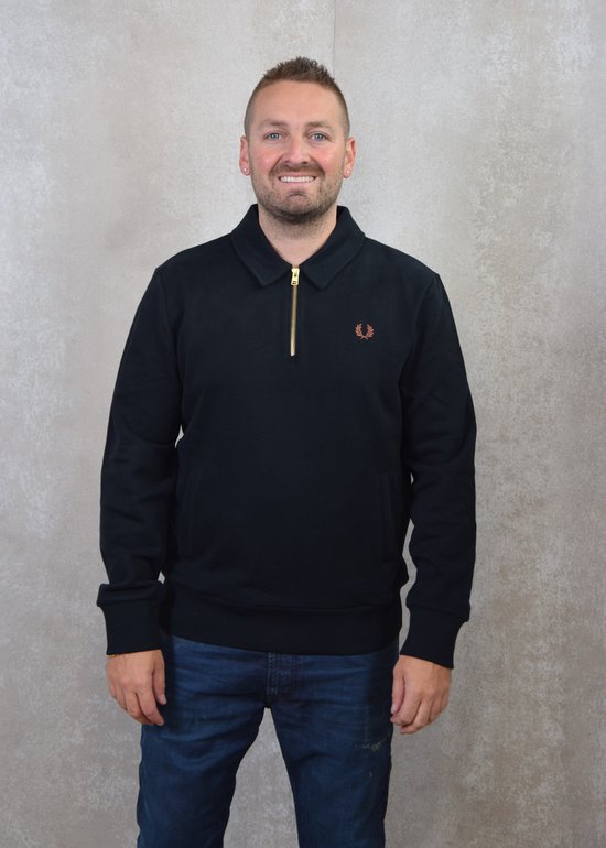 Fred Perry Half Zip Smock Sweatshirt | bol