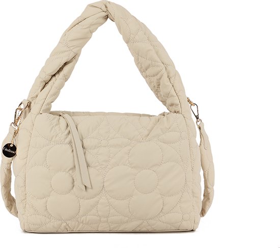 Giuliano stoffen handtas Petunia - Beige - Dames | bol
