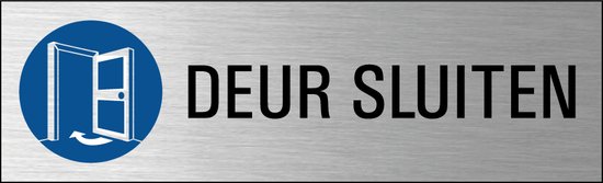 Deur sluiten deurbordje met zelfklevende strip | bol