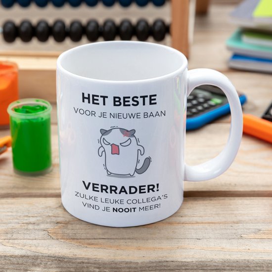 NietMokken.nl - Grappige Mok “Het Beste voor je Nieuwe Baan Verrader!'' - Origineel en... | bol