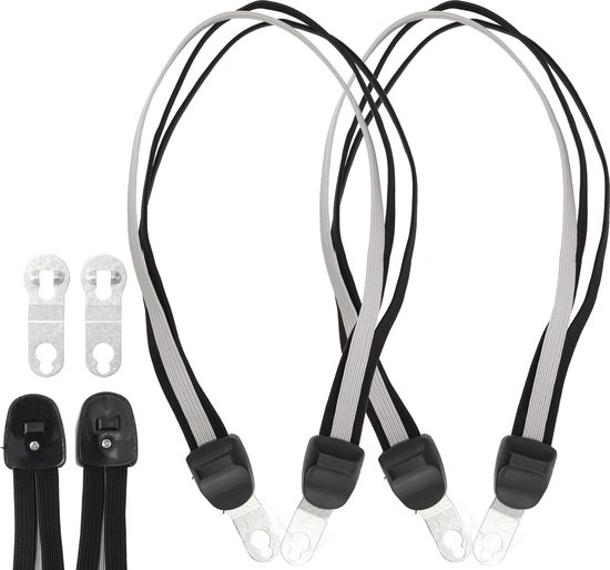 Snelbinder set van 2 Zwart - Spinbinder met 3 elastische armen en ...