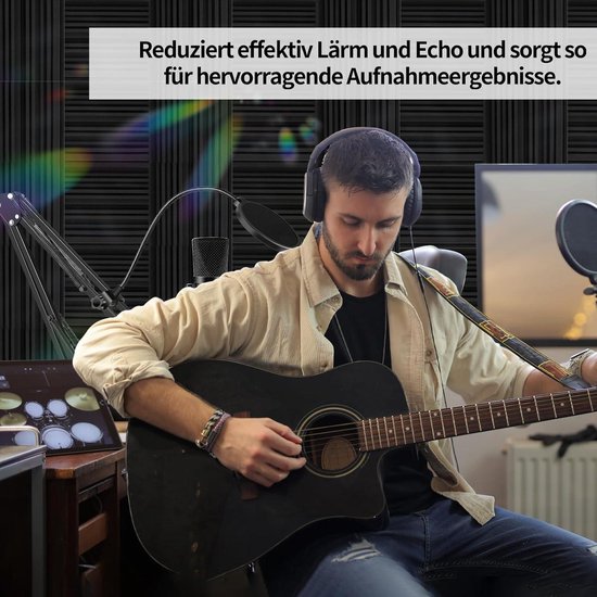 Nevolis Acoustic Panels Self Adhesive Foam Sound Insulation - Wall ...