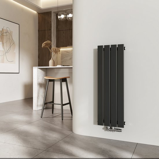 EMKE Radiator - Plat design - Mat Zwart - 90x30 cm - 403 W | bol