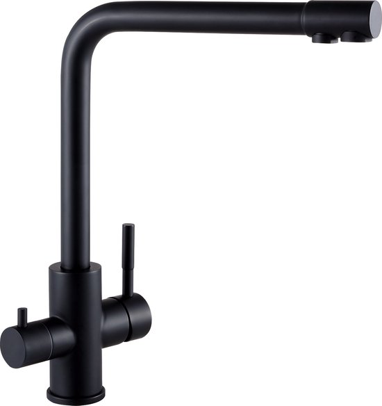 CECIPA max Drinkwater Keukenkraan - 3-weg keukenkraan - keukenkraan zwart - 360°... | bol