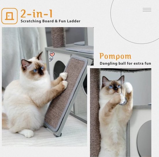 Mrs. Jones - Kattenbak - Krabpaal - Kattenhuis - Modern Design - Strak ...