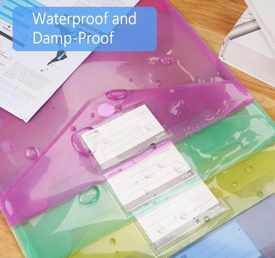 documentenmap, A4-formaat, 32 stuks, 8 kleuren, A4-documentenmap met ...