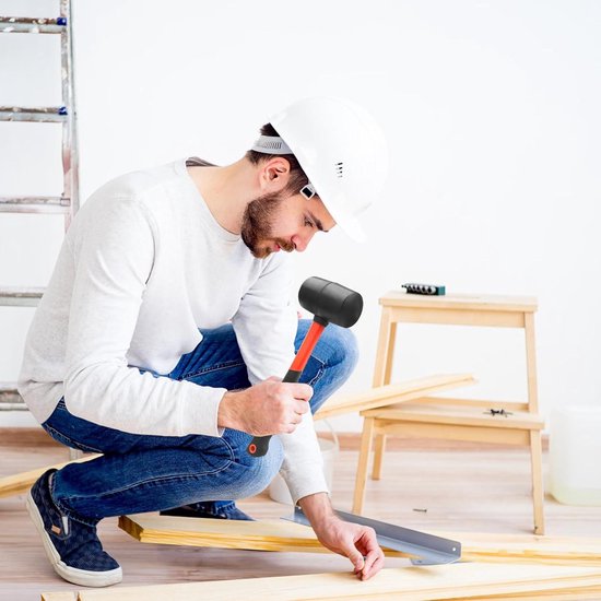 450 g rubberen hamer met vezelschacht - dode slaghamer voor ...