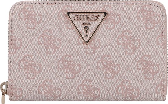 GUESS Portemonnee Laurel SLG Medium Zip Around Wallet Dusty Rose Logo ...