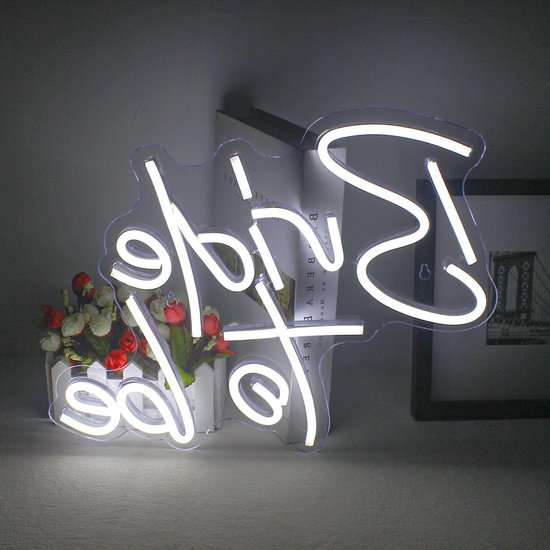 Neon Signs Witte LED Word Neon Lights voor Muur Decor Bruiloft - Bride ...