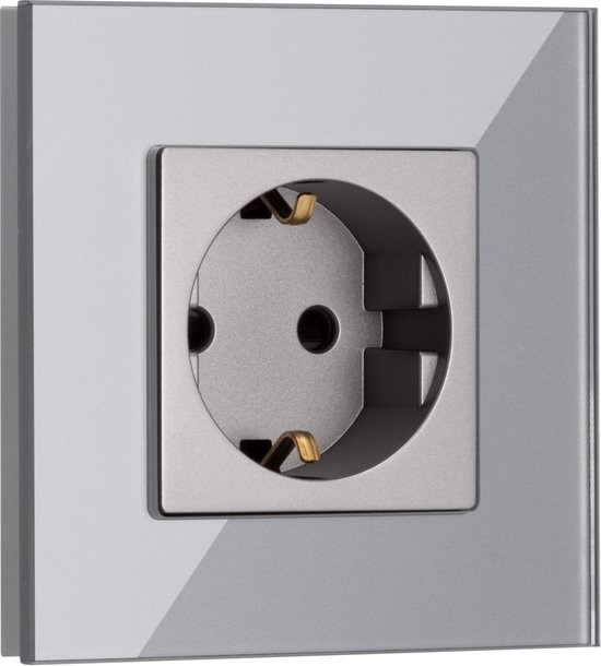 Navaris glazen wandcontactdoos met aansluitmateriaal - Contactdoos met ...