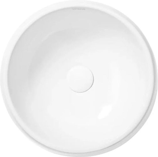 Keramische waskom rond wit 40x40x15 cm opbouw Oslo | bol
