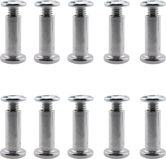 Verbindingsbout en moer - Inbusschroef M6 - RVS - Voor meubels en ...