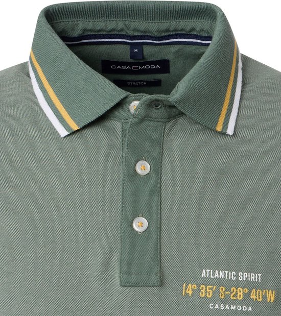Casa Moda Poloshirt Logo Groen - Maat XL - Heren | bol