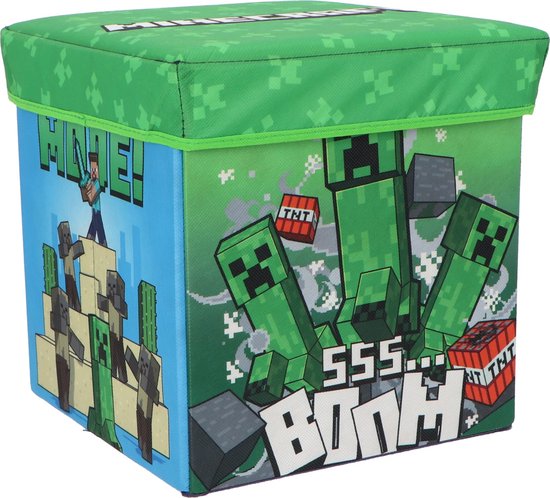 Minecraft opbergbox - Stoel voor spullen - Inklapbaar en duurzaam | bol