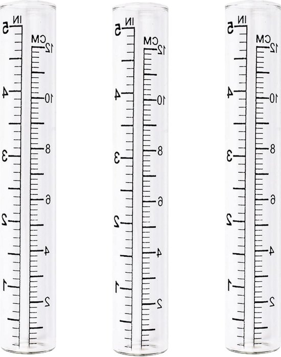 Regenmeter Set van 3 Glazen Regenmeter - Regenmeter voor Tuin of ...