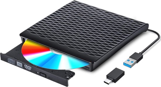 Externe USB 3.0 en Type-C CD/DVD Drive – Draagbare en Plug-and-Play ...