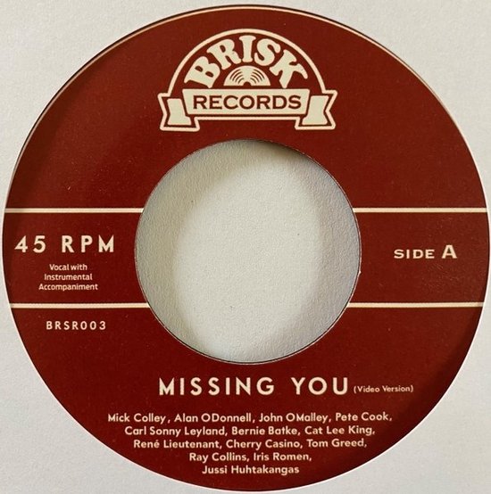 Ray Collins And Friends - Missing You (7" Single), Ray Collins And ...