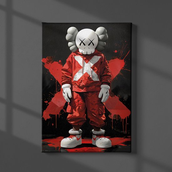 KAWS - X Limited Edition - 70x50 - Canvas - Modern - Pop art | bol