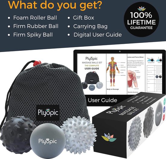 Massage Bal Set voor Myofasciale Release en Spierpijnverlichting - Set ...
